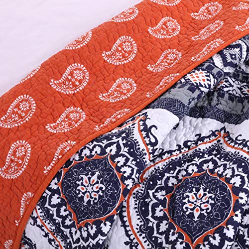 Greenland Home Fashions GL-1510JTHR Medina Throw Blanket Saffron, 50 x 60