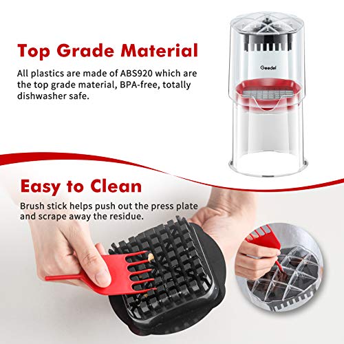 French Fry Cutter, Professional Home Style Potato Cutter Fry Cutter Onion Chopper Apple Slicer Corer Great for Potatoes Carrots Cucumbers 2 Blades