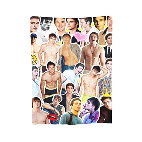 Blanket Jacob Elordi Soft and Comfortable Warm Fleece Blanket for Sofa, Office Bed car Camp Couch Cozy Plush Throw Blankets Beach Blankets