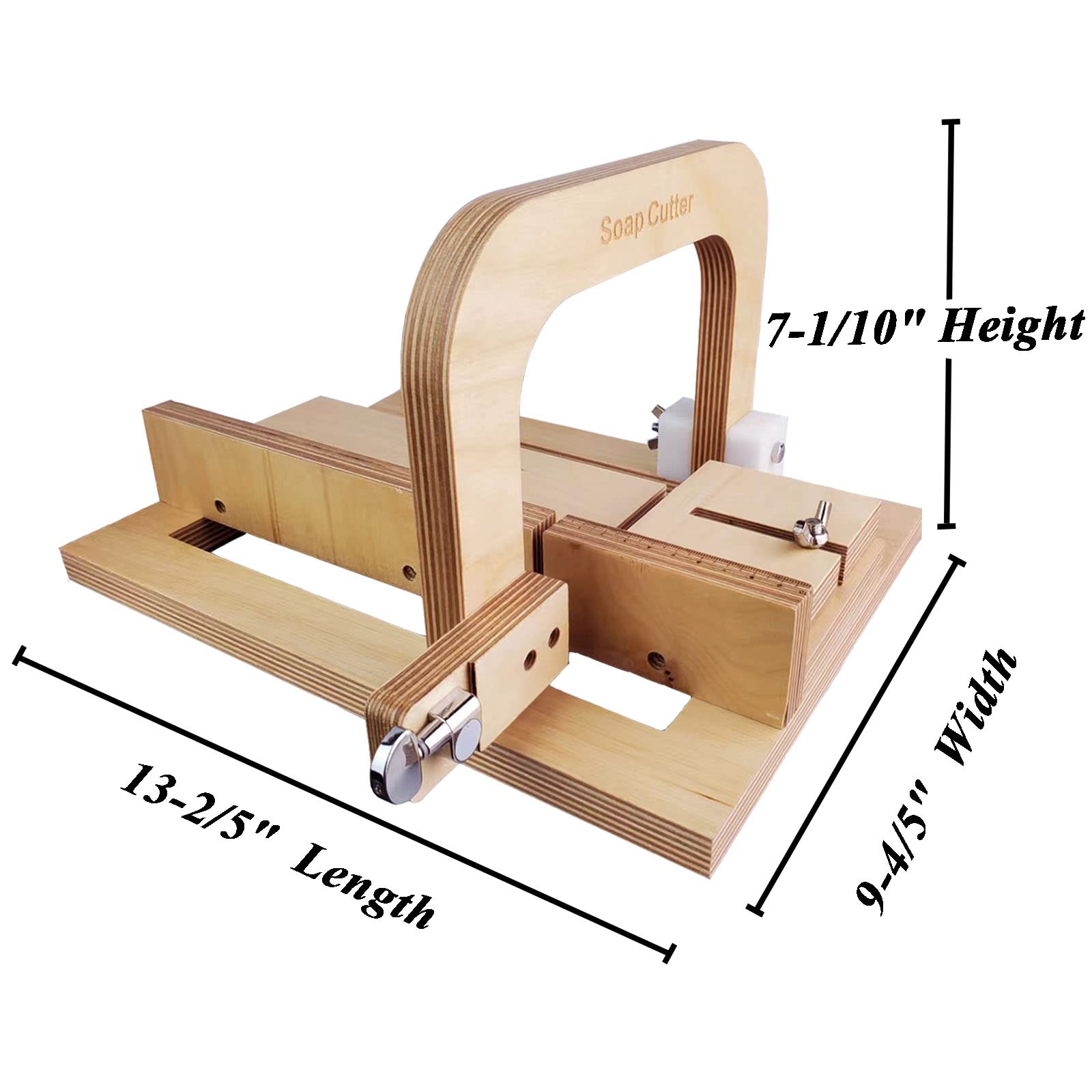kelodo Wooden Soap Cutter for Handmade Soap Making Professional, Soap Cutter Slicer with Adjustable Cutting Wire & Scale forCheese, Butter, Cake, Bread DIY Making Cutting Tool