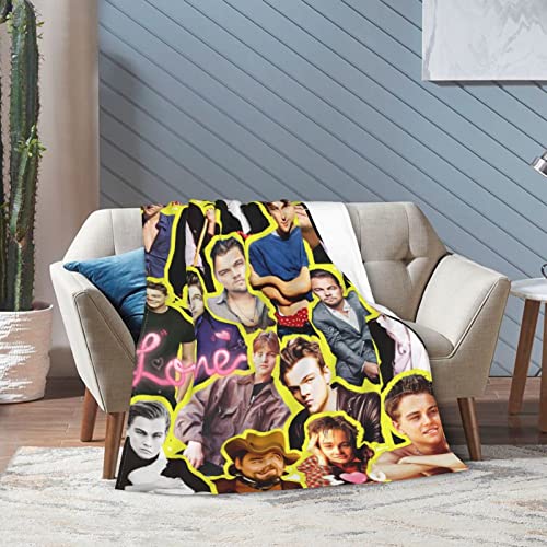 Blanket Leonardo Dicaprio Soft and Comfortable Warm Fleece Blanket for Sofa,Office Bed car Camp Couch Cozy Plush Throw Blankets Beach Blankets