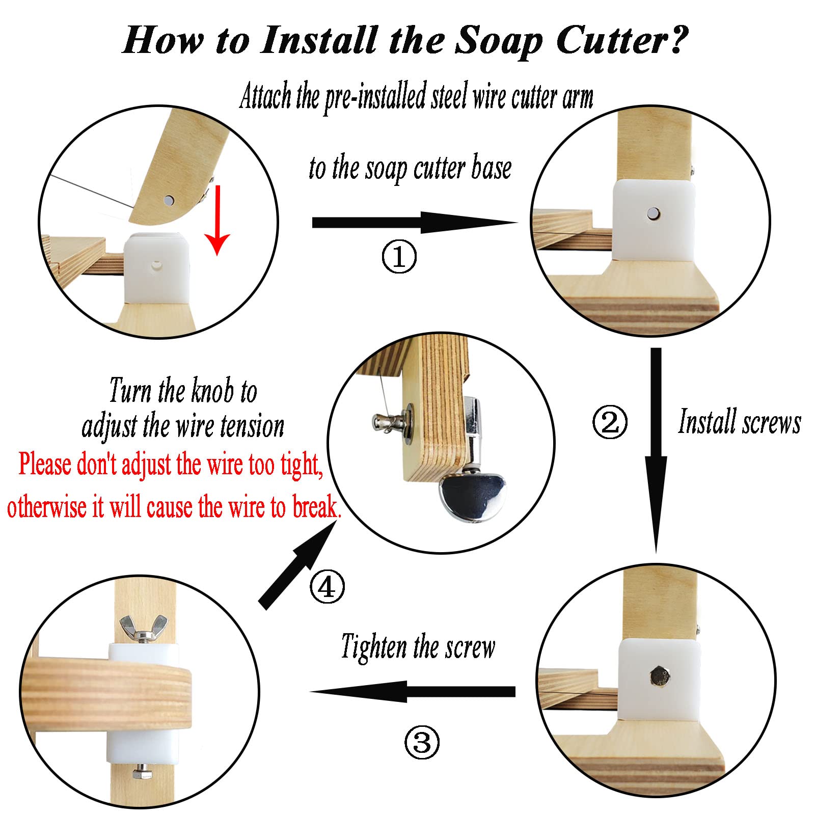 kelodo Wooden Soap Cutter for Handmade Soap Making Professional, Soap Cutter Slicer with Adjustable Cutting Wire & Scale forCheese, Butter, Cake, Bread DIY Making Cutting Tool