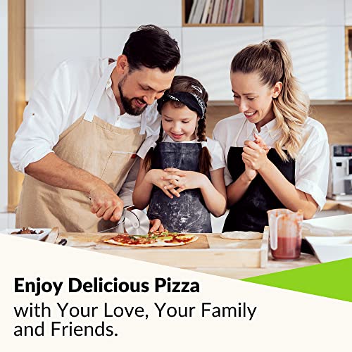 Rainspire Kitchen Large Pizza Cutter Wheel, Stainless Steel Pizza Slicer, Sharp Blade Pizza Wheel with Non-Slip Handle, Dishwasher Safe, Perfect Kitchen Gadgets Home Essentials, Black
