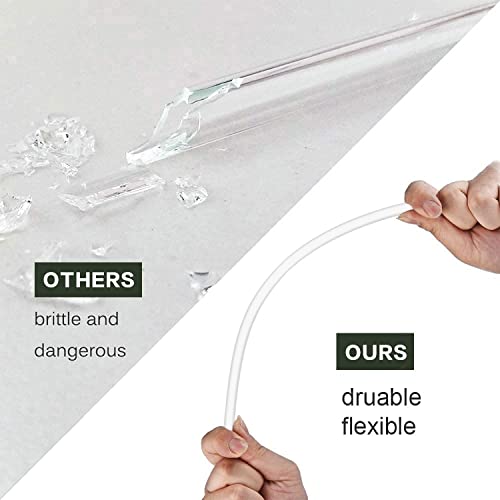 Replacement Straw Compatible with Stanley 40 oz 30 oz Cup Tumbler, 6 Pack Reusable Straws with Cleaning Brush for Stanley Adventure Travel Tumbler, Plastic Clear Straw for Stanley Accessories