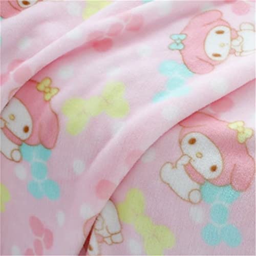 Cute Anime Melody Blanket Plush Throw Blanket Soft Bed Blankets Coral Fleece Blanket,150x200cm