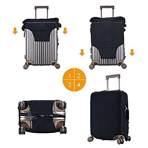 ISUNIET Travel Suitcase Protective Cover Trunk Case Washable Elastic Luggage Cover Fits 18"-32" Suitcase Protector Baggage With Concealed Zipper Gifts for Women Girls Cute 18 Medium