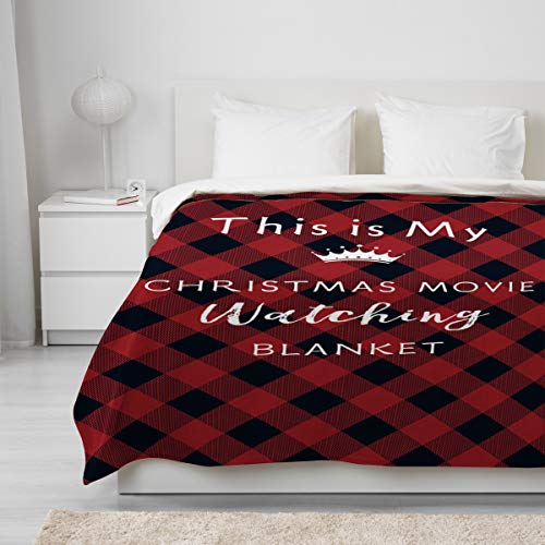 Teamery All Season Bed Blanket Fleece Blanket Throw Lightweight Super Soft Cozy Luxury Microfiber - This is My Christmas Movie Watching Blanket (40 x 50 Inches)