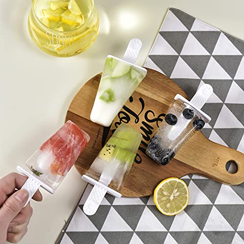 Popsicle Mould,Popsicle Molds 6 Pieces Silicone Ice Pop Molds BPA Free Popsicle Mold Reusable Easy Release Ice Pop Make (Green)