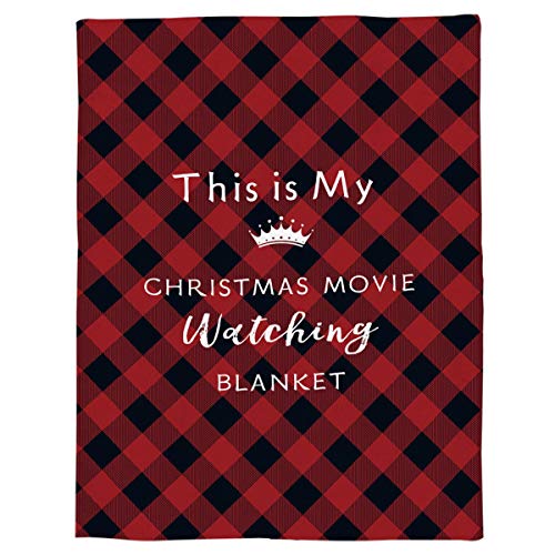 Teamery All Season Bed Blanket Fleece Blanket Throw Lightweight Super Soft Cozy Luxury Microfiber - This is My Christmas Movie Watching Blanket (40 x 50 Inches)