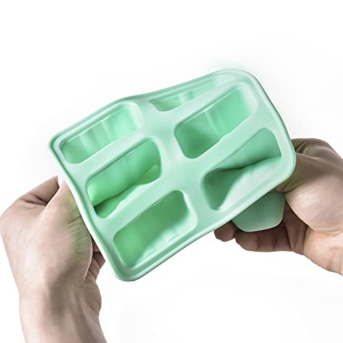Popsicle Mould,Popsicle Molds 6 Pieces Silicone Ice Pop Molds BPA Free Popsicle Mold Reusable Easy Release Ice Pop Make (Green)