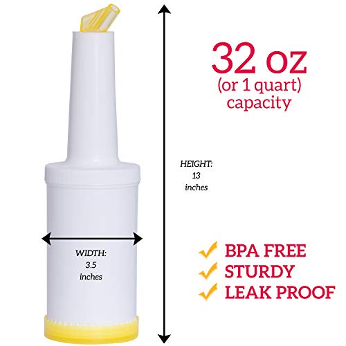 Bar Juice Pourer Store And Pour Containers Pour Bottles Drink Bartender Bottle Bottles Bartending Accessories,Tools,Supplies Pour Spouts Equipment Alcohol,Liquor Dispenser Mimosa, Speed(Combo pack 4)