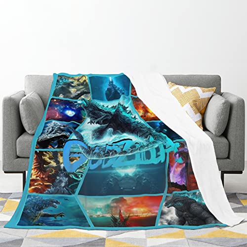 Throw Blanket 60" x 50" Ultra Soft Flannel Blanket Cozy All Season Bedding for Bed Couch Sofa Office Room Travel Decoration