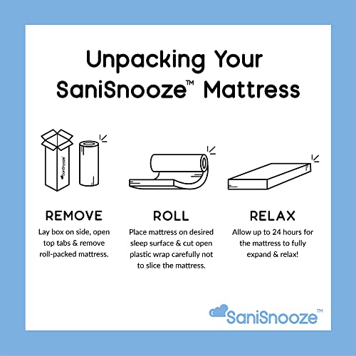 SaniSnooze Cloud Waterproof Incontinence Cool Gel Memory Foam Mattress, CertiPur-US Certified (Full - 53" x 74" x 8")