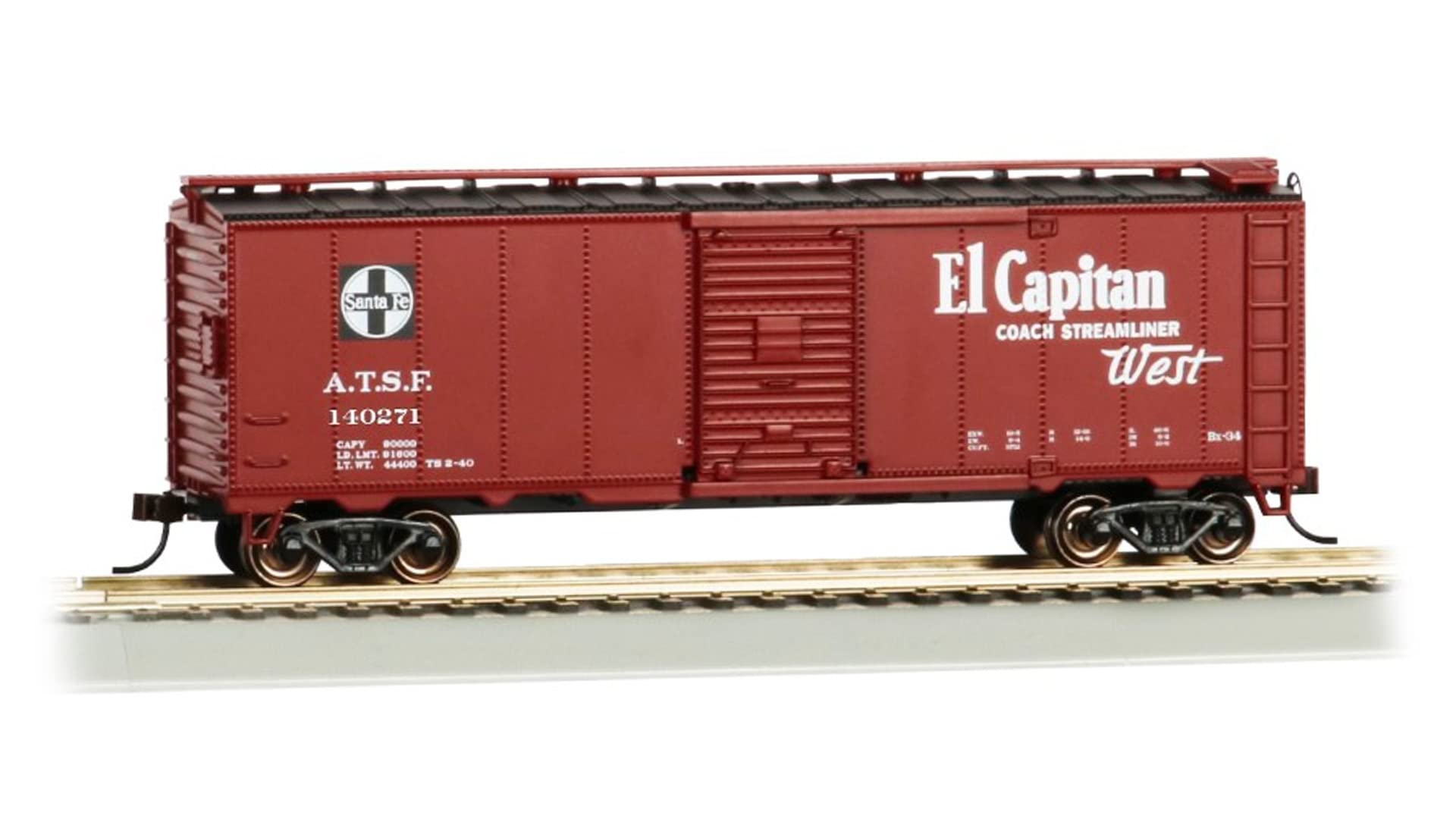 Bachmann Trains - 40' Santa FE MAP Box CAR - EL Capitan #140271 - HO Scale