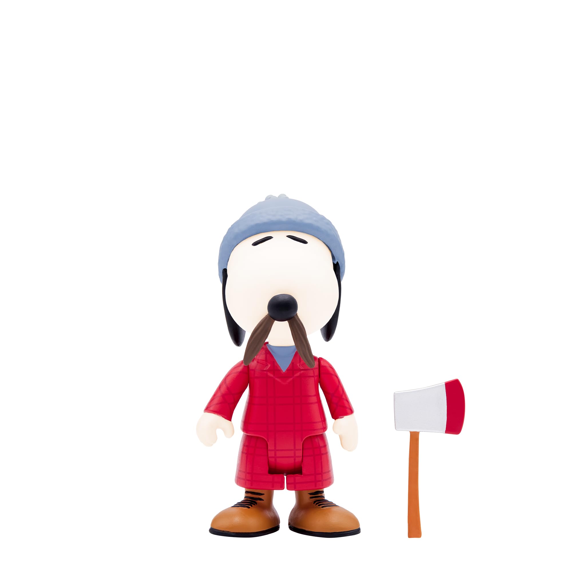Super7 Peanuts Lumberjack Snoopy - 3.75" Peanuts Action Figures with Accessory Classic Cartoon Collectibles and Retro Toys