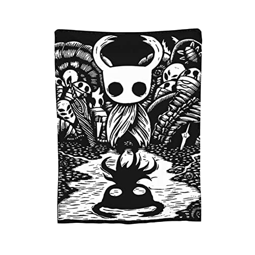 Hollow Game Knight Throw Blankets Soft Comfortable Warm Fleece Blanket for Sofa Cartoon Air Conditioning Blanket for All Season 50"X40"