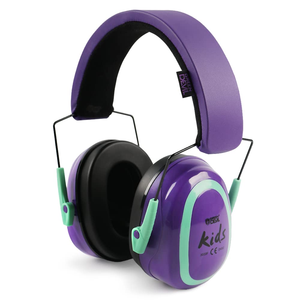 GREEN DEVIL Kids/Toddler Ear Protection Safety Ear Muffs Design For Age 3-16 Noise Cancelling Headphones SNR 27.4dB Kids Hearing Protection Earmuffs Sensory Headphones for Autism Kids