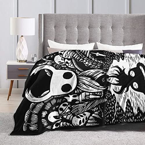 Hollow Game Knight Throw Blankets Soft Comfortable Warm Fleece Blanket for Sofa Cartoon Air Conditioning Blanket for All Season 50"X40"