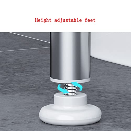 DYNN 3-Tier Stainless Steel Over The Toilet Storage with Paper Rack and Hooks Freestanding Space Saver Toilet Rack for Easy to Assembly