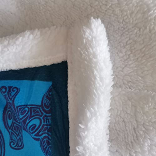 Zzkslife Sea Turtle Blanket Sherpa Fleece Blanket Cute Turtle Decor Animal Blanket for Bed Couch Stitch Blanket Blue Sea Turtle Gifts for Women(Turtle Throw,60"×80")