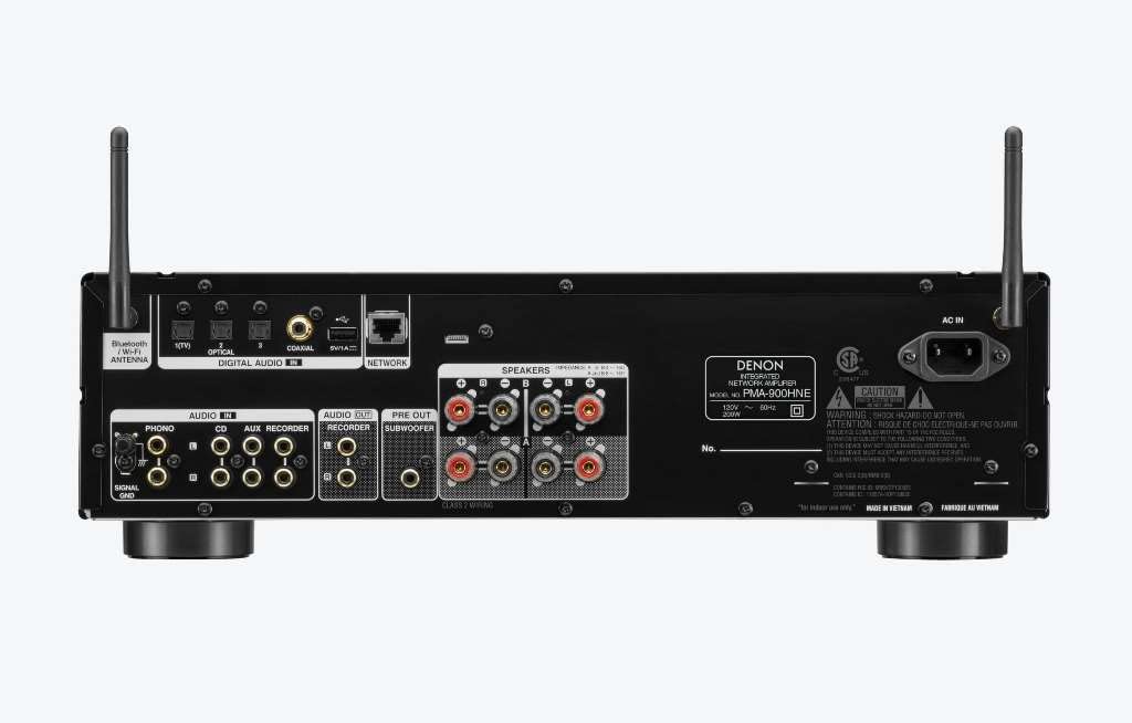 Denon PMA-900HNE Integrated Stereo Amplifier (85W x 2), Advanced High Current Circuit, Built-in HEOS, Bluetooth & AirPlay 2, Amazon Alexa, MC & MM Phono Equalizer, Hi-Res Certified