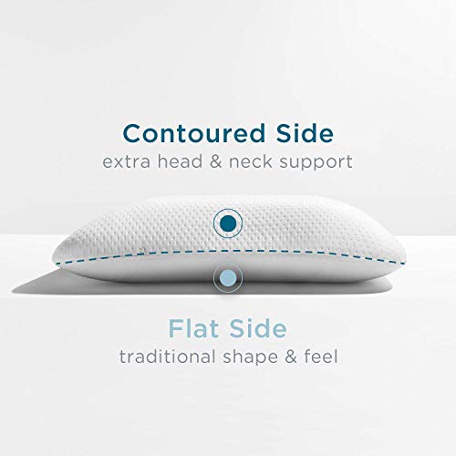 Tempur-Pedic TEMPUR Supreme 3-Inch Medium Firm Mattress Topper, King, Beige & Symphony Pillow Luxury Soft Feel, Standard, White