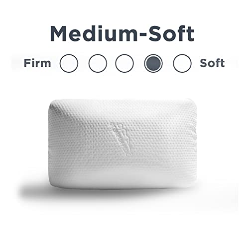 Tempur-Pedic TEMPUR Supreme 3-Inch Medium Firm Mattress Topper, King, Beige & Symphony Pillow Luxury Soft Feel, Standard, White