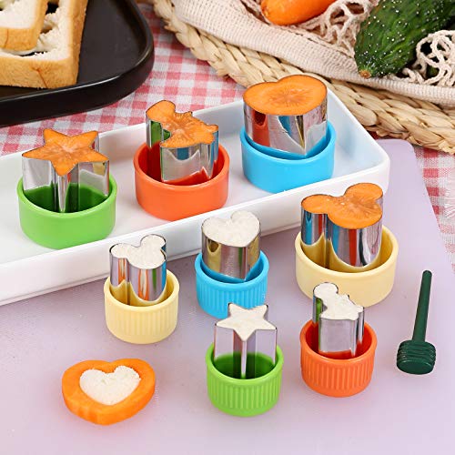 Vegetable Cutter Shapes Set Mini Sizes Cookie Cutters Set Fruit Cookie Pastry Stamps Mold Food Decorative Kids Baking and Food Supplement Tools (24pcs cutters)