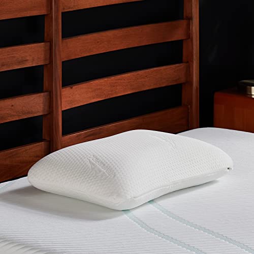 Tempur-Pedic TEMPUR Supreme 3-Inch Medium Firm Mattress Topper, King, Beige & Symphony Pillow Luxury Soft Feel, Standard, White