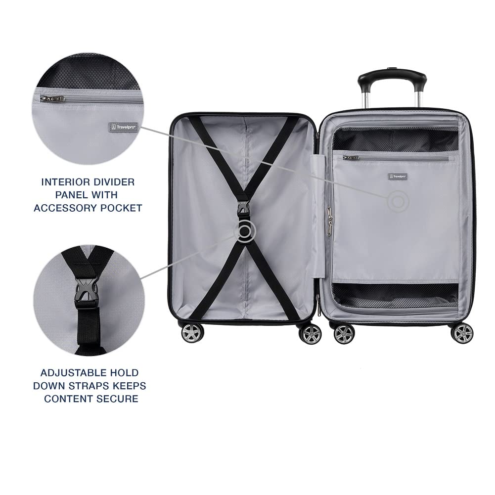 Travelpro Runway 2 Piece Luggage Set, Carry-on & Convertible Medium to Large 28-Inch Check-in Hardside Expandable Luggage, 8 Spinner Wheels, TSA Lock, Hardshell Suitcase, Teal Blue