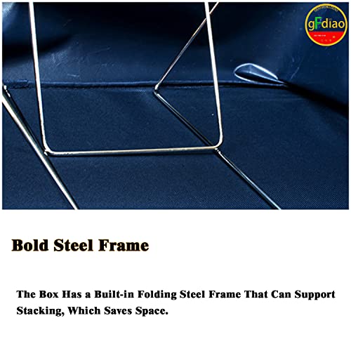 GUO FENG DIAO Steel Frame Storage Box Oxford Cloth Storage Box Quilt Storage Box Folding Wardrobe Fabric Extra Large Storage Bag