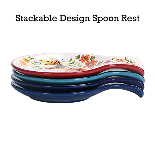 Bico Blue Talavera Ceramic Spoon Rest, House Warming Gift, Dishwasher Safe