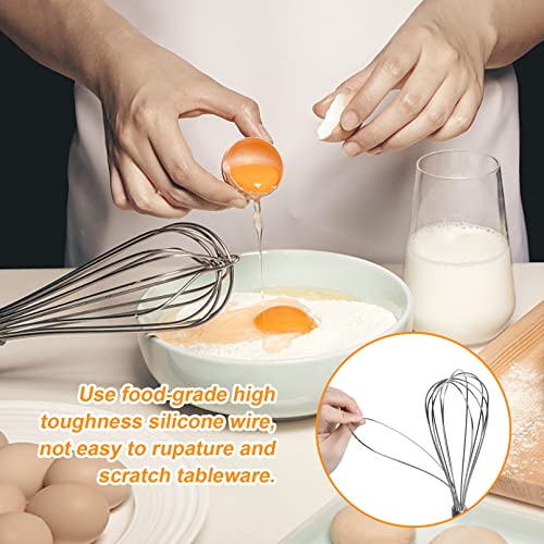 Ouddy Stainless Steel Whisk Set 8"+10"+12", Kitchen Whisk Balloon Whisks for Cooking Egg Beater Wire Wisk Wisking Tool for Blending Whisking Beating Stirring Baking