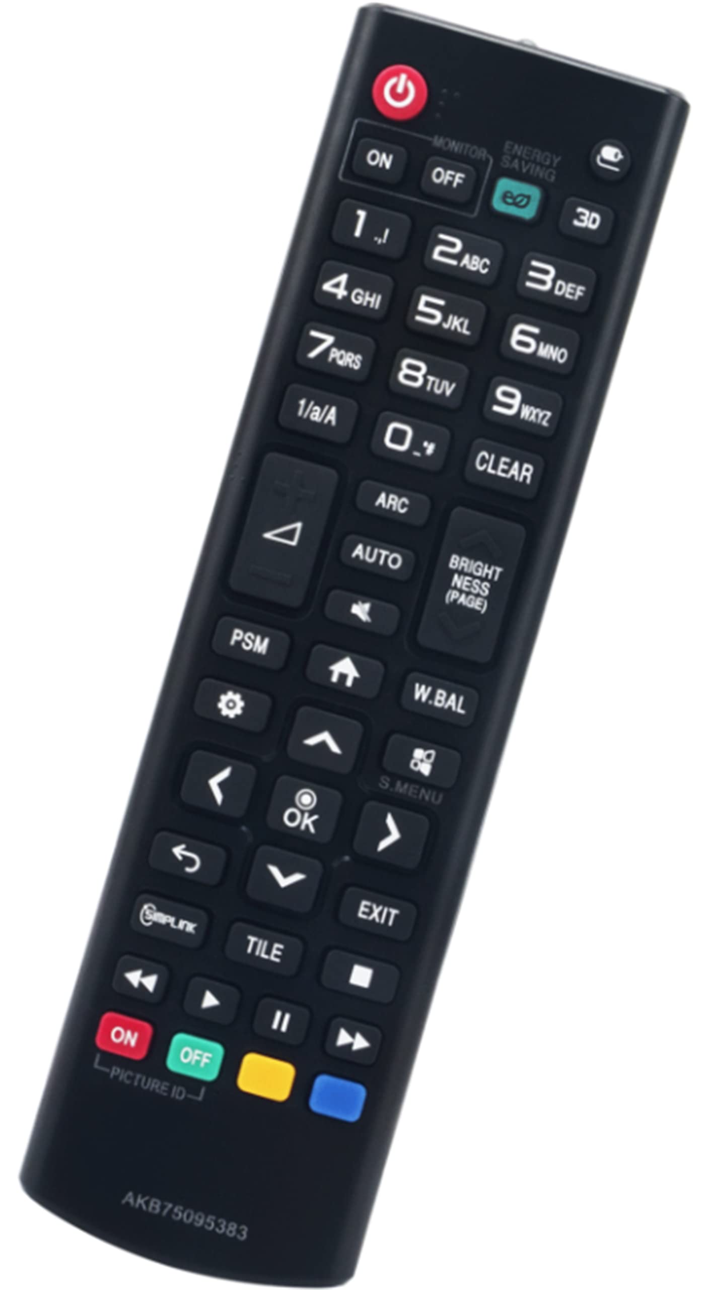AKB75095383 Replacement Remote Control Compatible with LG Digital Signag Monitor