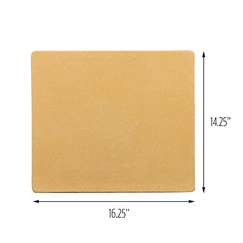 Honey-Can-Do KCH-09011 Pizza Stone, 14" x 16", natural clay