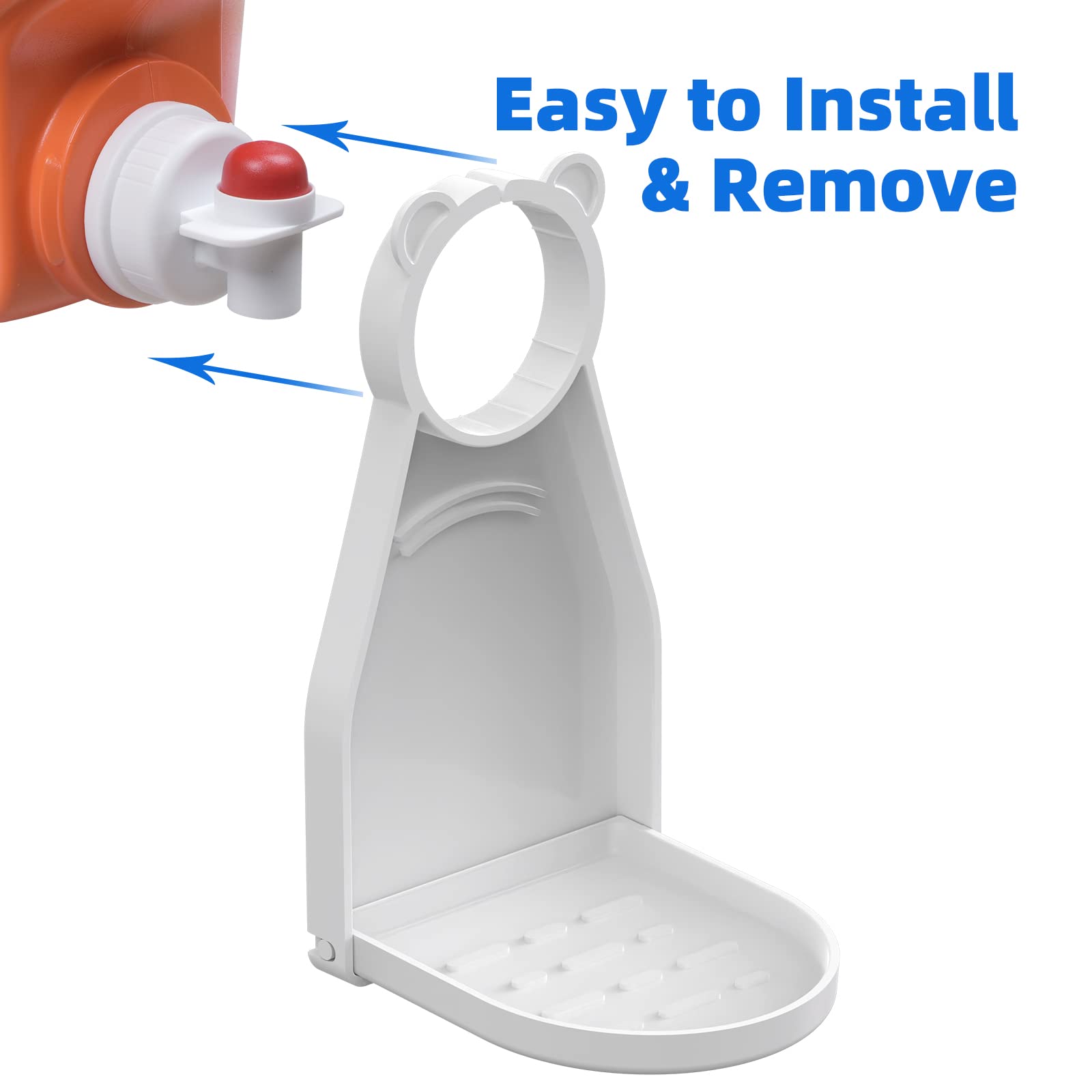 Laundry Detergent Cup Holder [2 Pack] Detergent Drip Catcher for Laundry Room Organizer. No More Mess or Leaks