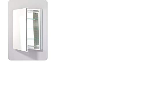 Robern PLM2430G Polished Edge, Classic Gray Interior ̶ Non-Handed PL Series 24" x 30" Flat Top Cabinet