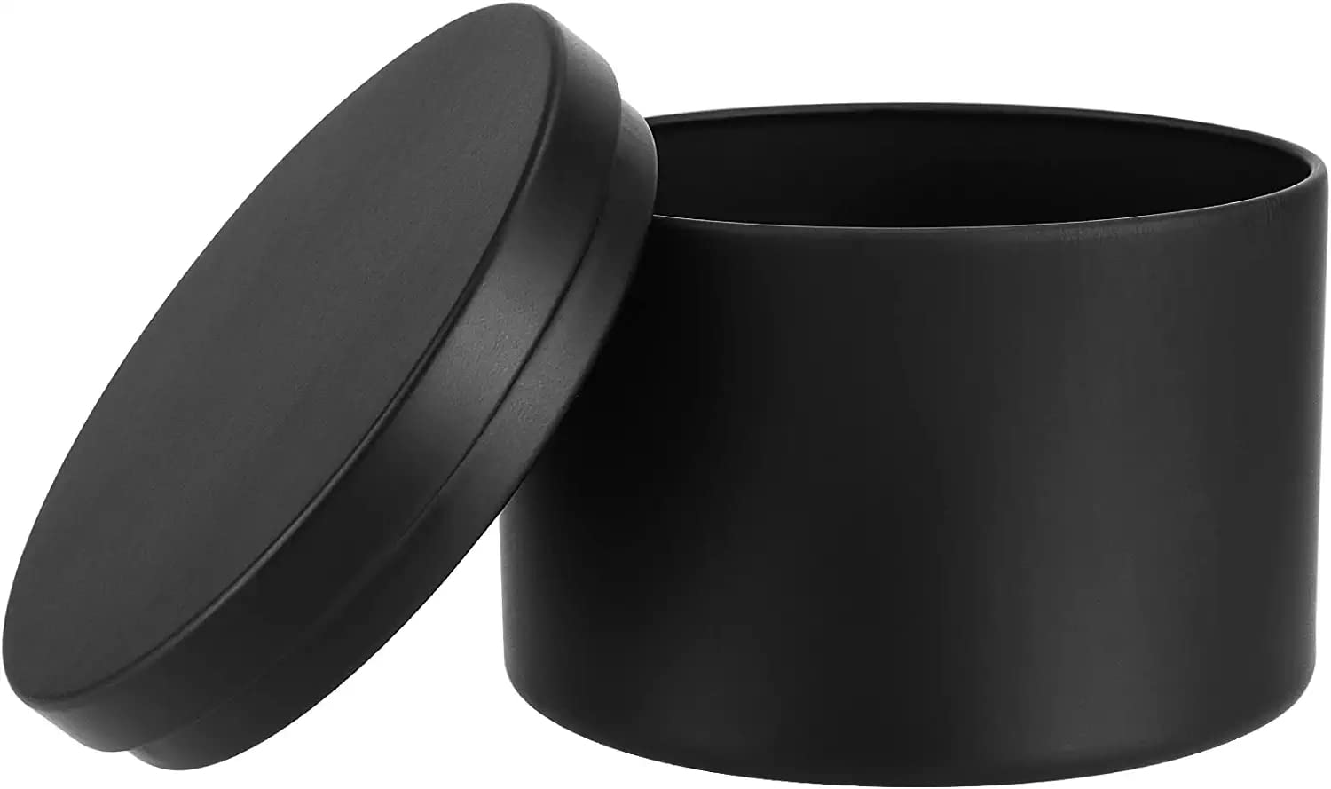 SONVIIBOX 24 Pack 8 oz Candle Tins,All Black Candle tins for Making Candles Bulk,8oz Candle Jars,Tin Jars for Candle Making,Candle Jars (Black, 8OZ)