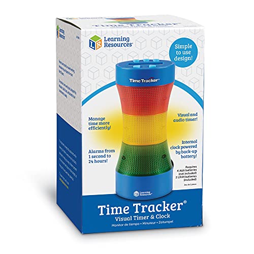 Learning Resources Time Tracker Visual Timer & Clock - 1 Piece, Classroom Tracker, Alarm Clock, Light Up Timer for Classroom, Visual Tracker