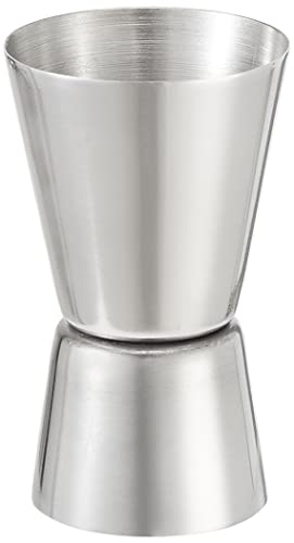 Amazon Basics 3-Piece Stainless Steel Bar Tools Set - 24oz Shaker, Mixing Spoon, Jigger