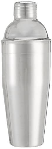 Amazon Basics 3-Piece Stainless Steel Bar Tools Set - 24oz Shaker, Mixing Spoon, Jigger