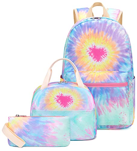 CAMTOP Girls Backpack with Lunch Box set Teen Backpack for School Bookbag