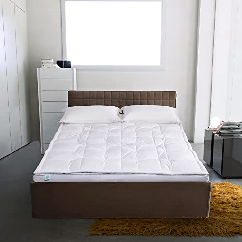 Martha Stewart 3-Inch Thick White Down Top Featherbed/Mattress Topper - Queen Size