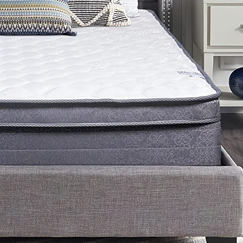 Treaton, 10-Inch Medium Plush Hybrid Euro Top Foam Encased innerspring Mattress/Improves Sleep by Reducing Back Pain, Queen