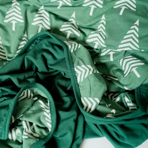 Soft Oversized Christmas Tree Stretch Throw Blanket - Super Cozy Adult Swaddle Blanket for Bed, Sofa, Couch - Lightweight Jersey Knit Comfort Throws 57x72 Inch Long (Emerald Green - Alpine)