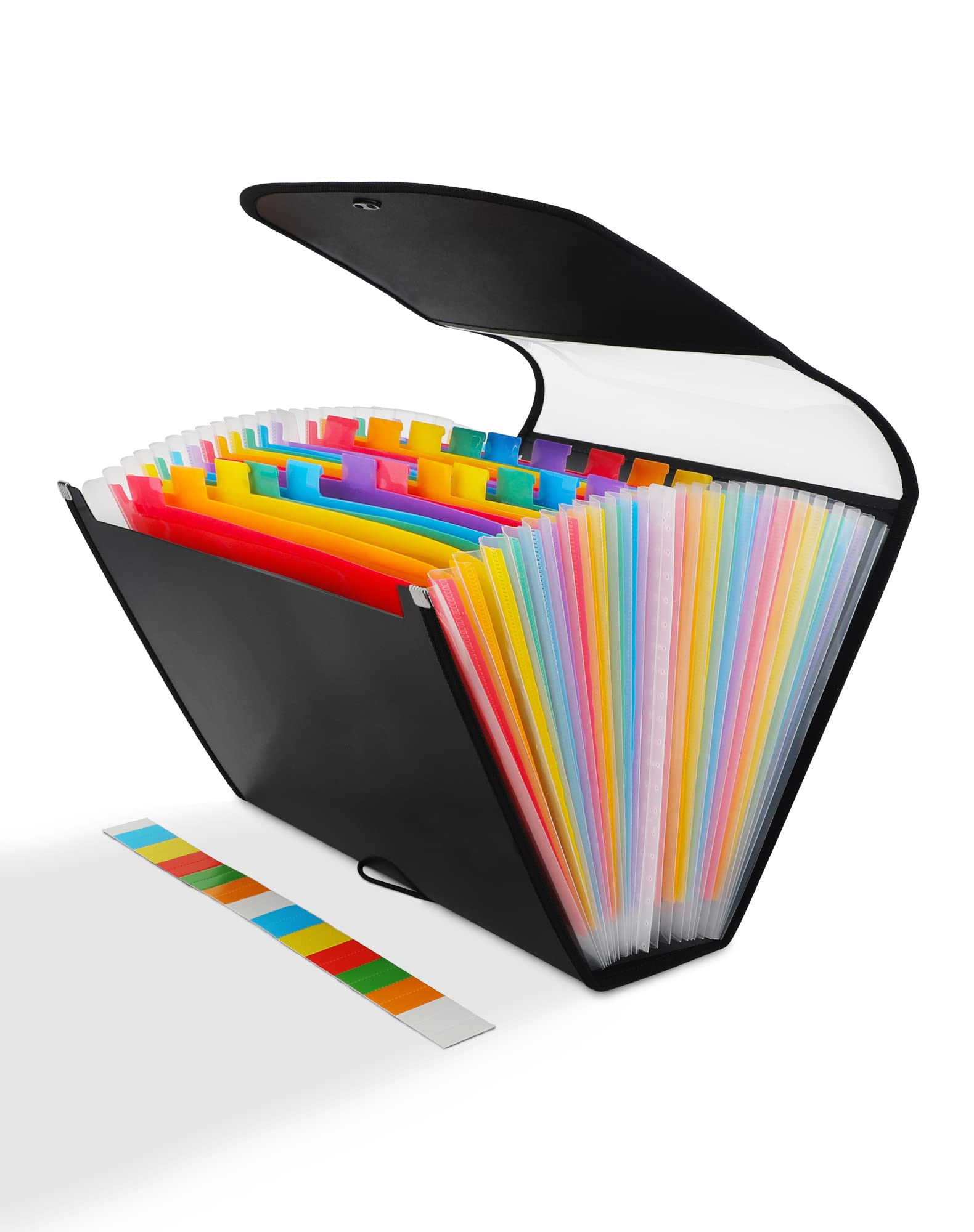 Expanding File Folder 26 Pockets Accordion File Organizer for A4 Letter Size Storage Organizer with Expandable Cover Paper Document Holder Organizer with Blank Tabs