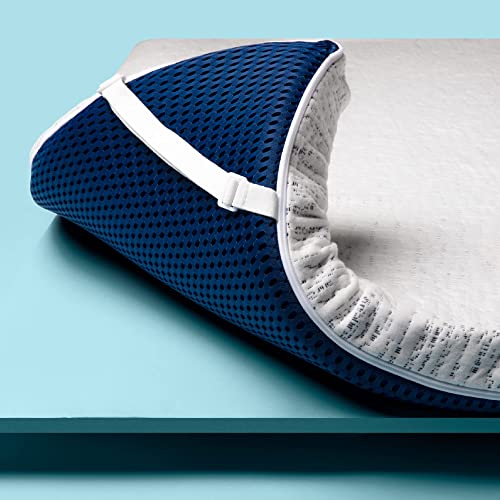 ViscoSoft 3 Inch Memory Foam Mattress Topper Queen - Select High Density Ventilated Mattress Pad - Removable Bamboo-Rayon Cover