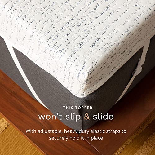 ViscoSoft 3 Inch Memory Foam Mattress Topper Queen - Select High Density Ventilated Mattress Pad - Removable Bamboo-Rayon Cover