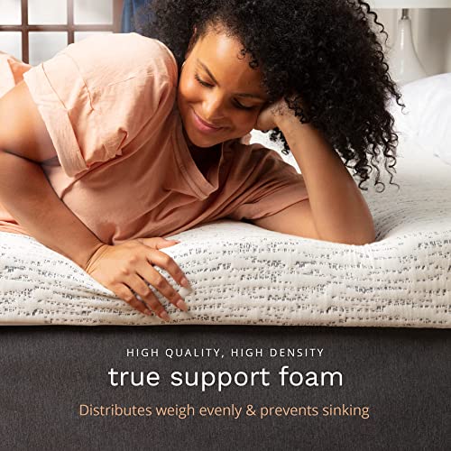 ViscoSoft 3 Inch Memory Foam Mattress Topper Queen - Select High Density Ventilated Mattress Pad - Removable Bamboo-Rayon Cover