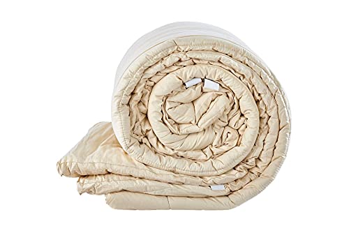Sleep & Beyond 76 by 80-Inch Organic Merino Wool Mattress Topper, King, Ivory
